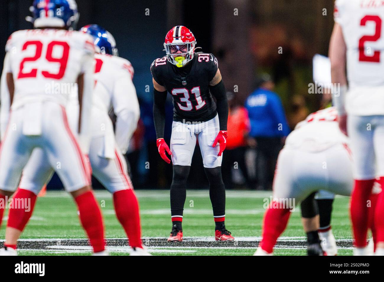 Atlanta Falcons safety Justin Simmons (31) lines up during the first ...
