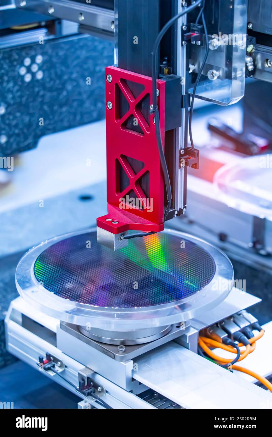 Silicon Wafers and Microcircuits with Automation system control application with robotic vision ...