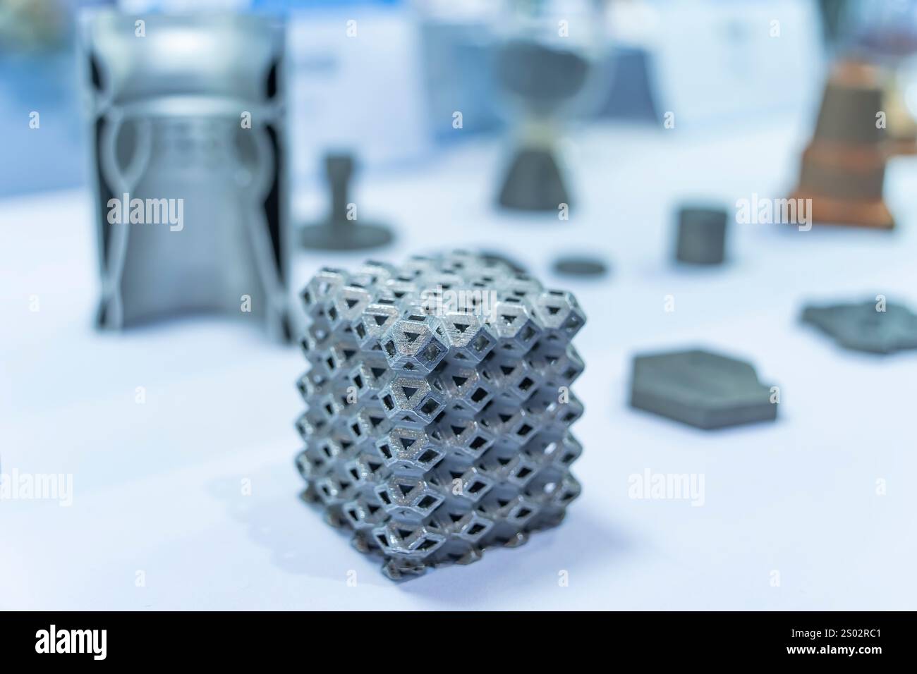 Metal products made by metal 3D printing. Modern additive technology ...