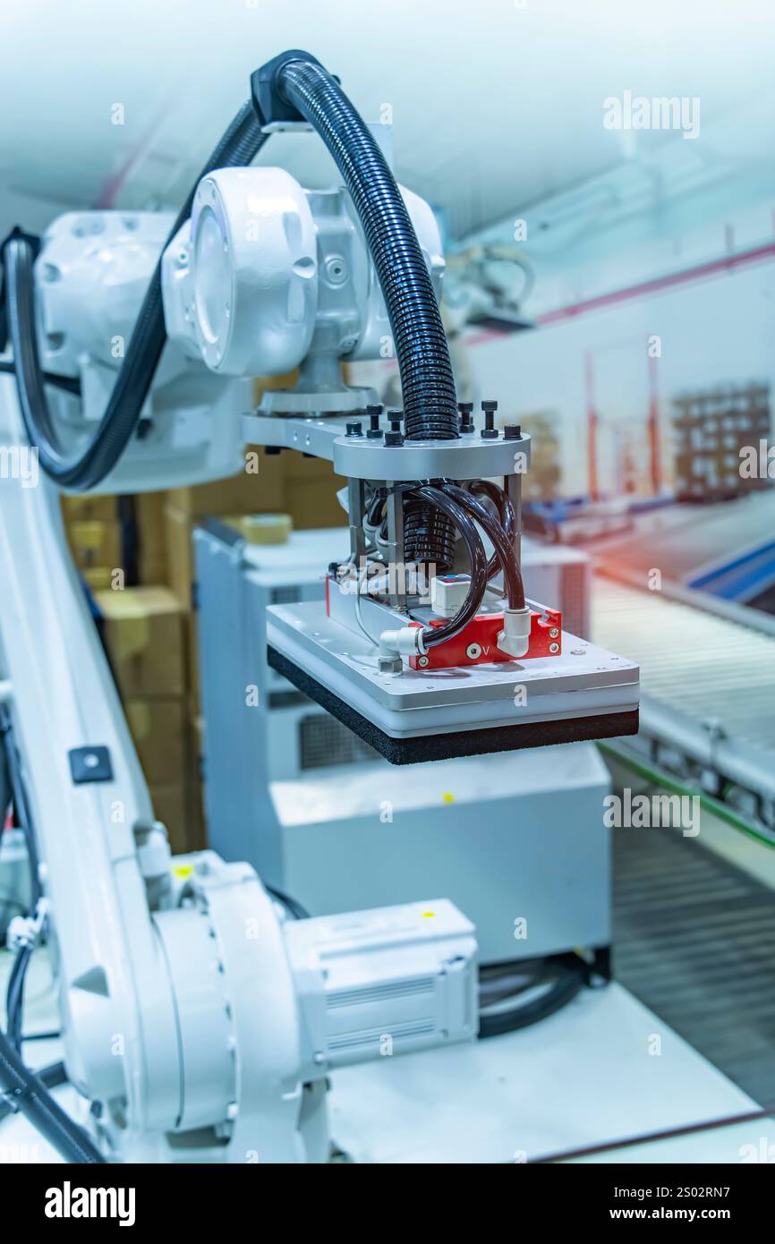 automatic pneumatic piston sucker unit on industrial machine,automation ...