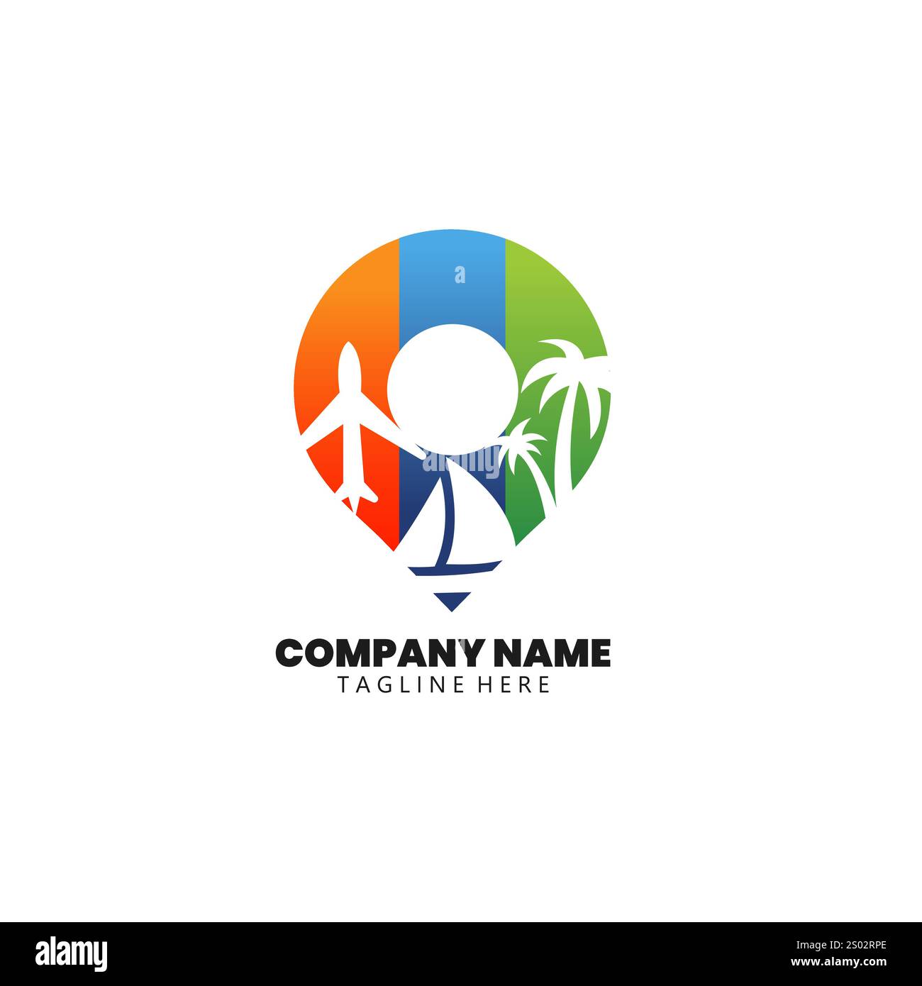 travel pin logo design vector Stock Vector Image & Art - Alamy