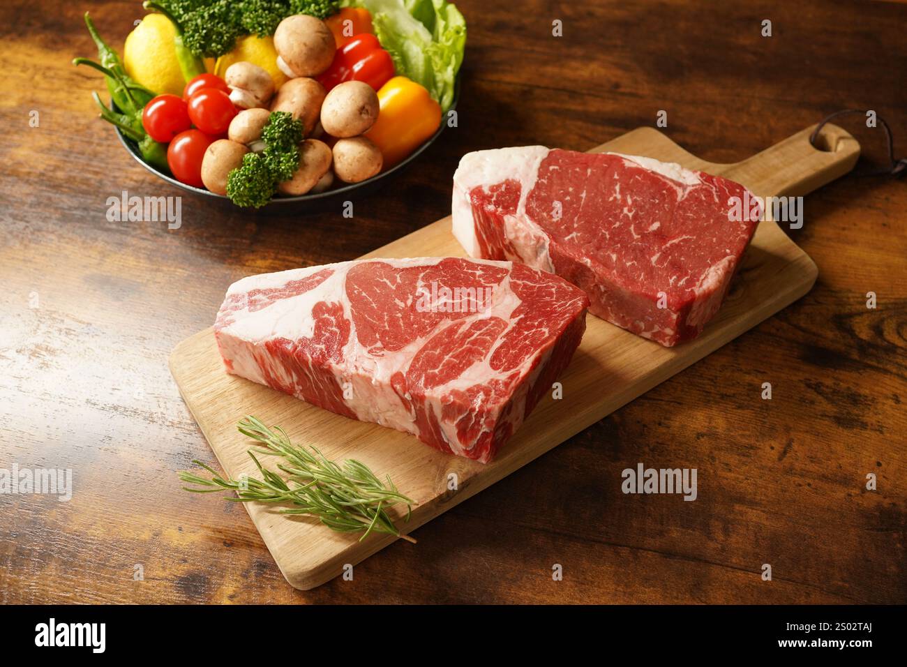 Thick-cut beef steak Stock Photo - Alamy