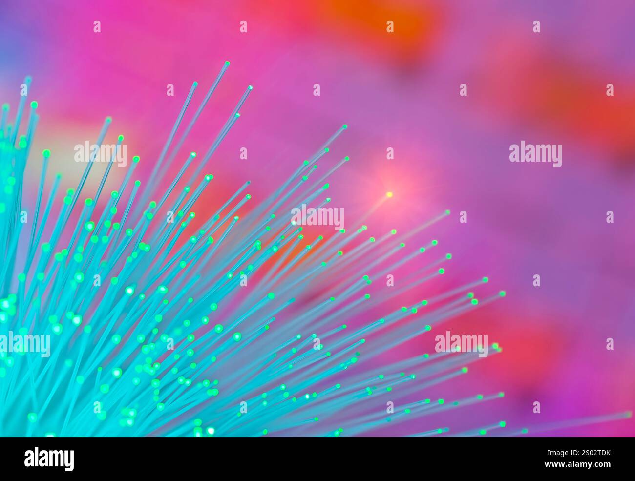 optical fibres dinamic flying from deep on technology background Stock ...