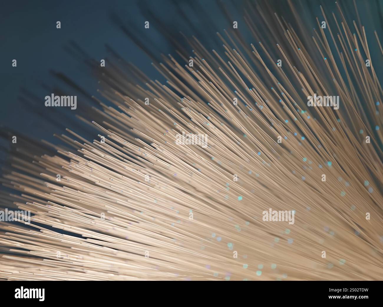 optical fibres dinamic flying from deep on technology background Stock ...