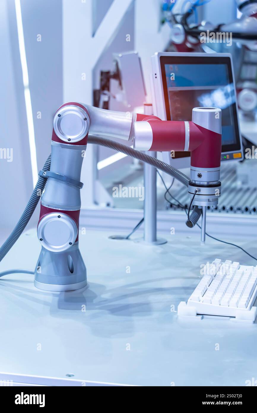 robot gripping and smart robot working on smart factory,industry 4.0 ...