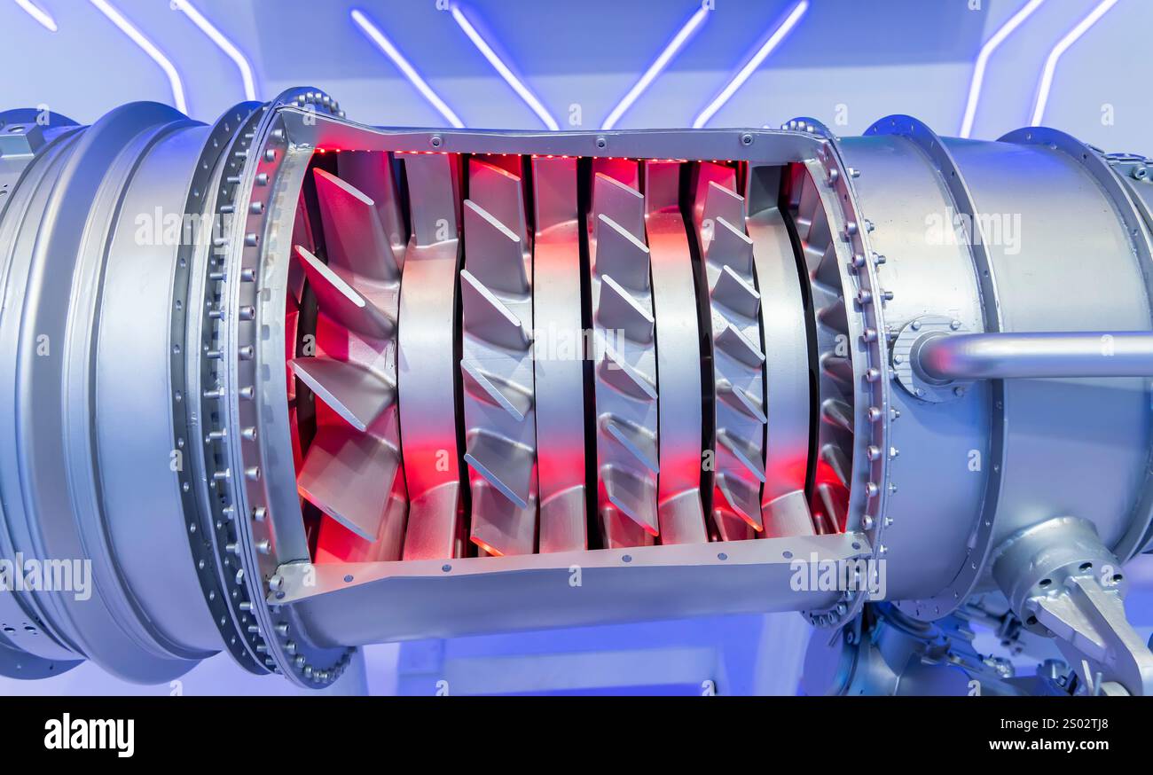 Jet engine, internal structure with hydraulic, aircraft and aerospace ...