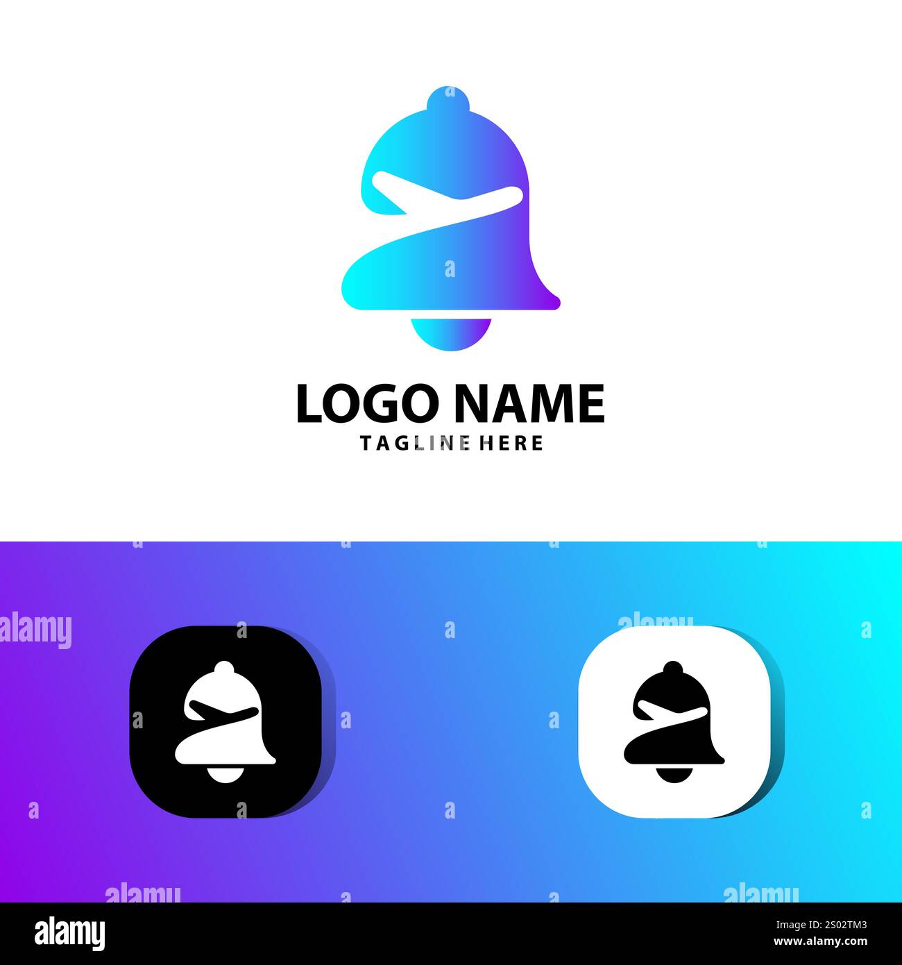 plane notification logo design vector Stock Vector Image & Art - Alamy