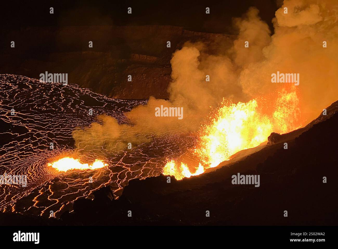 In this photo provided by the U.S. Geological Survey, an eruption takes ...