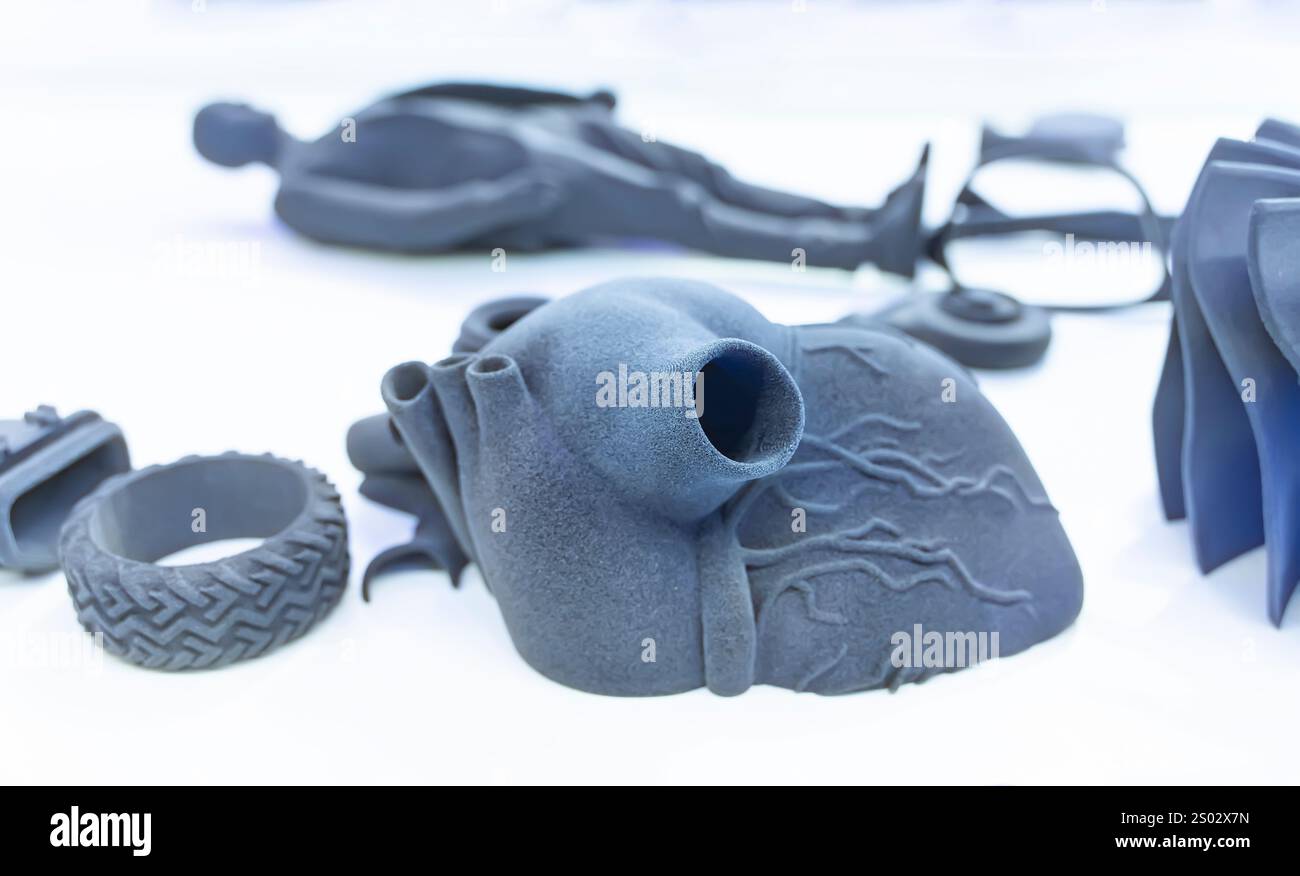 Model of human heart made by 3d printer,Concept new modern printing ...