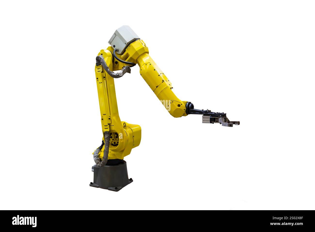 Industrial Robotic Arm isolated on white Stock Photo - Alamy