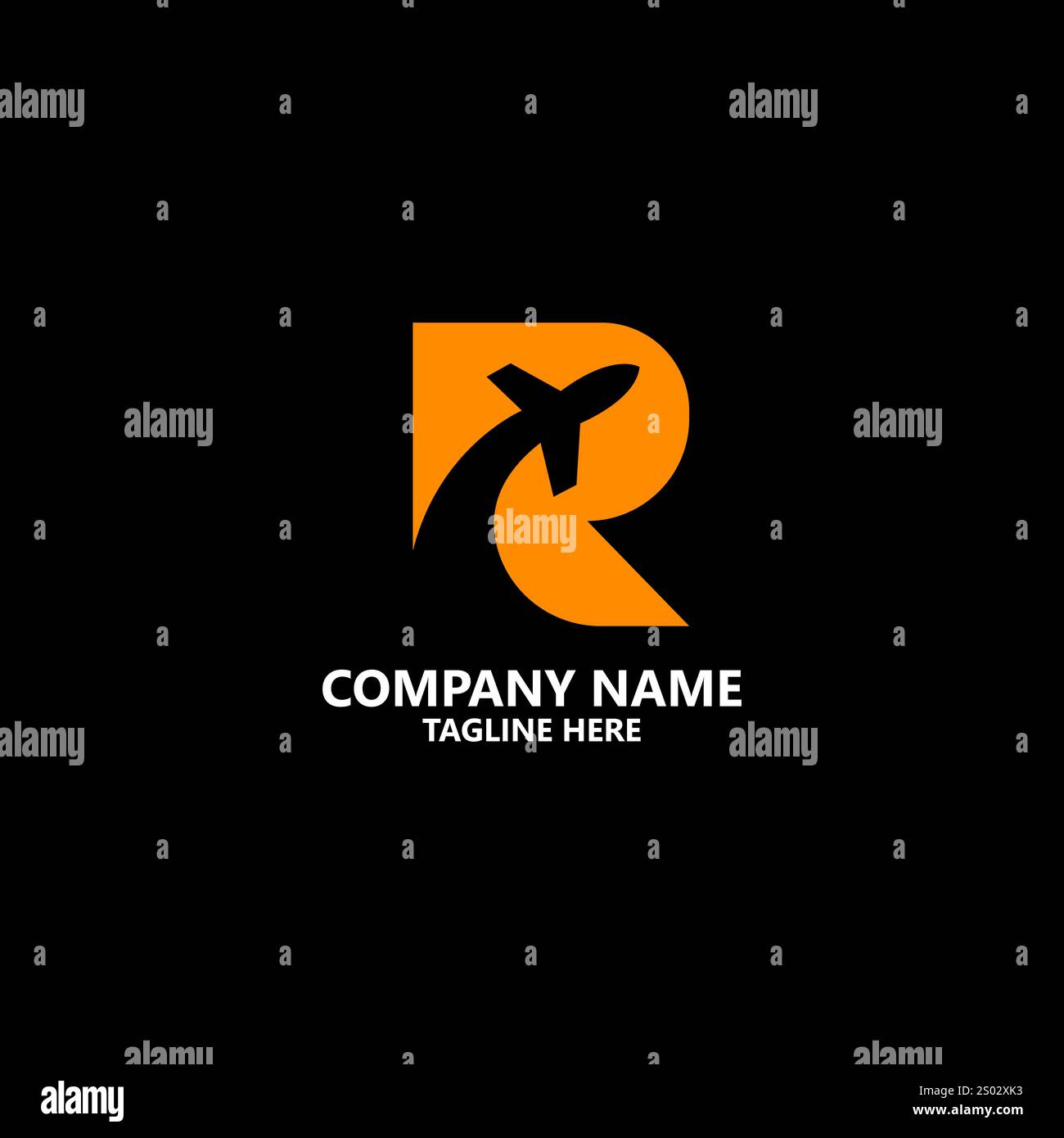 letter R plane logo design vector Stock Vector Image & Art - Alamy