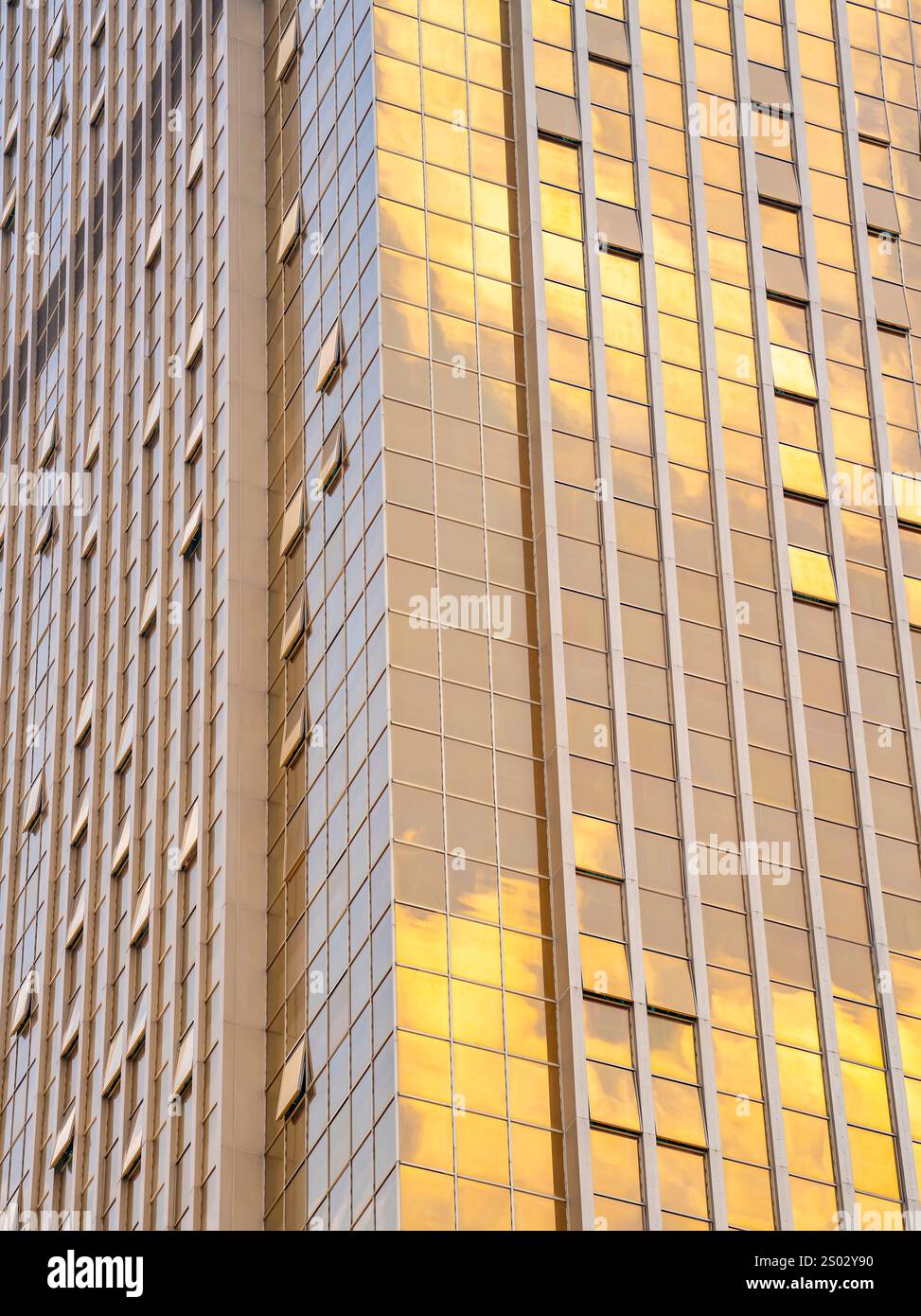 Golden windows insulation modern building facade hi-res stock ...