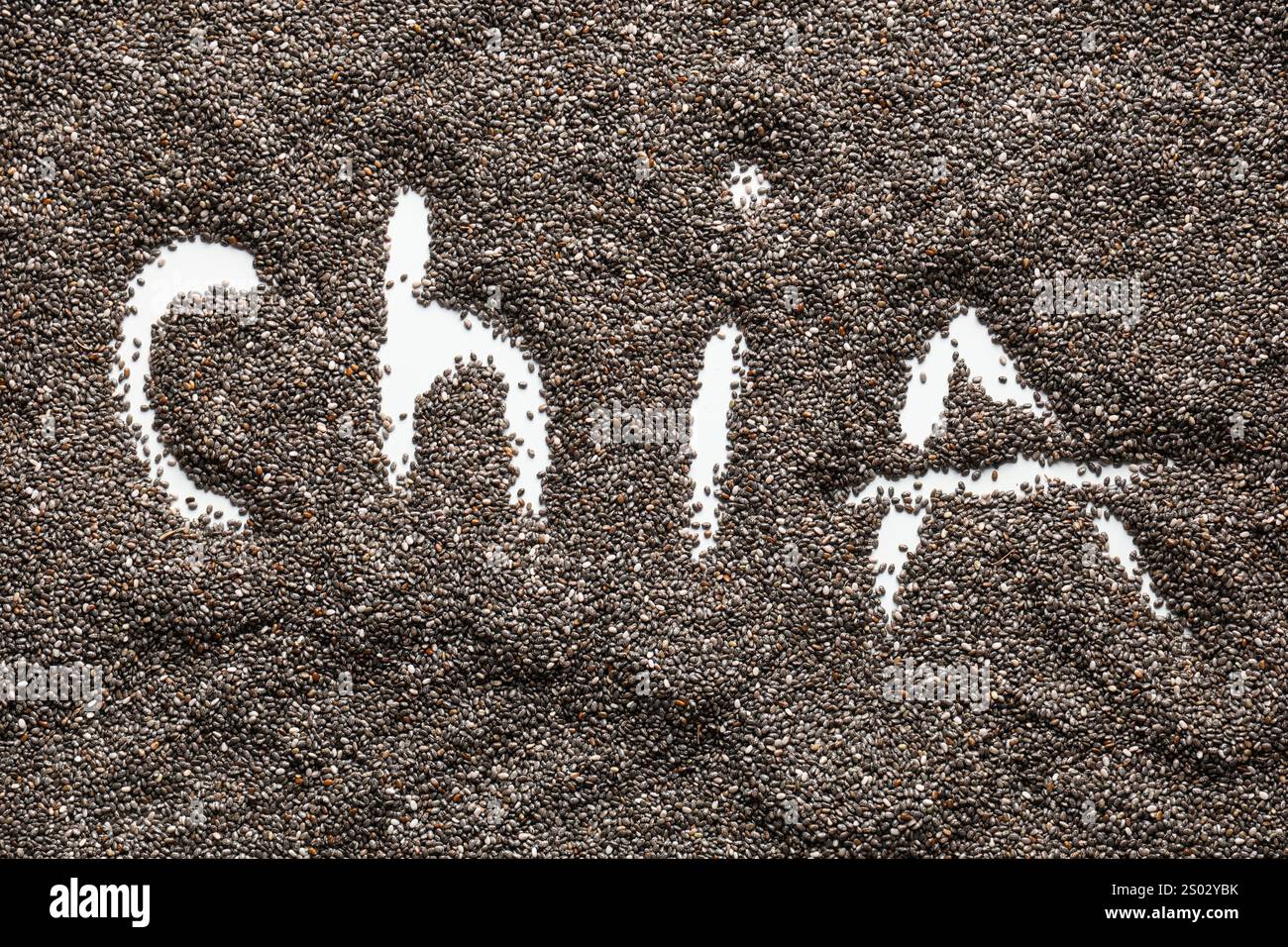 Word CHIA made of seeds on white background Stock Photo - Alamy