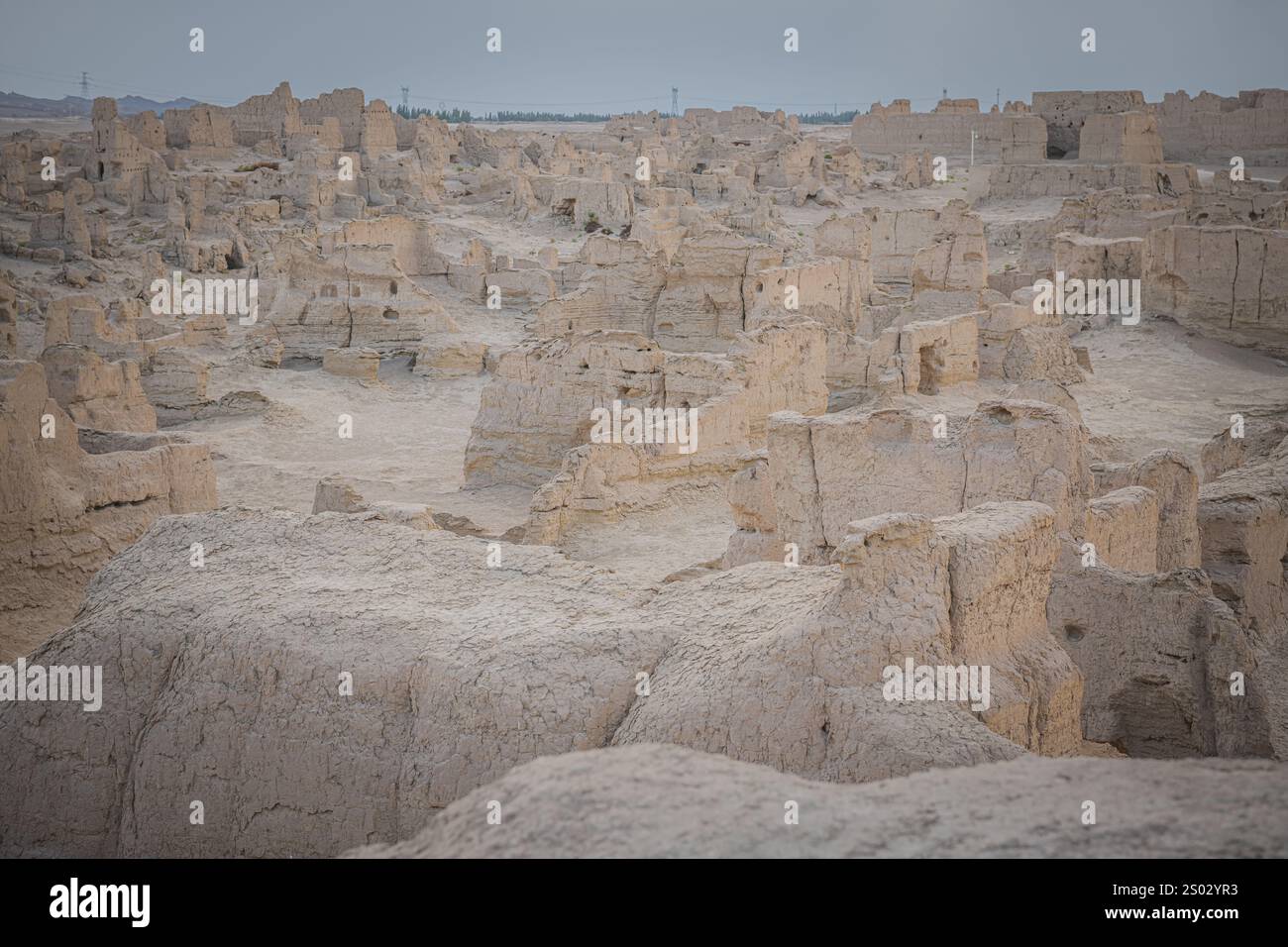 Ruins of Jiaohe Silk Road city, ancient capital of Turfan, Xinjiang ...