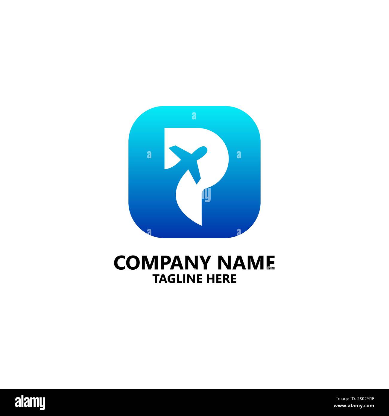 initial P with plane logo design vector Stock Vector Image & Art - Alamy