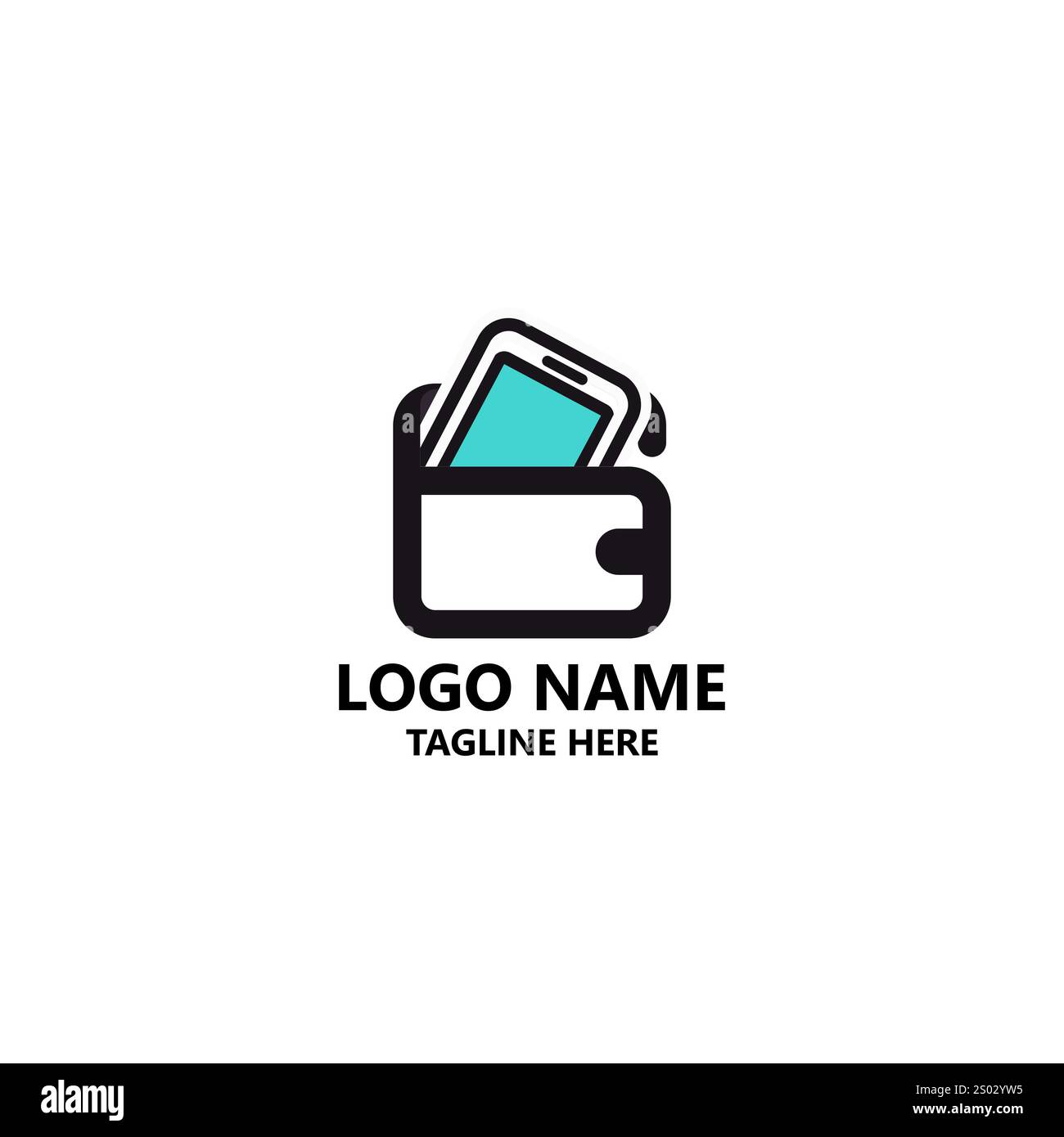 gadget wallet logo design vector Stock Vector Image & Art - Alamy