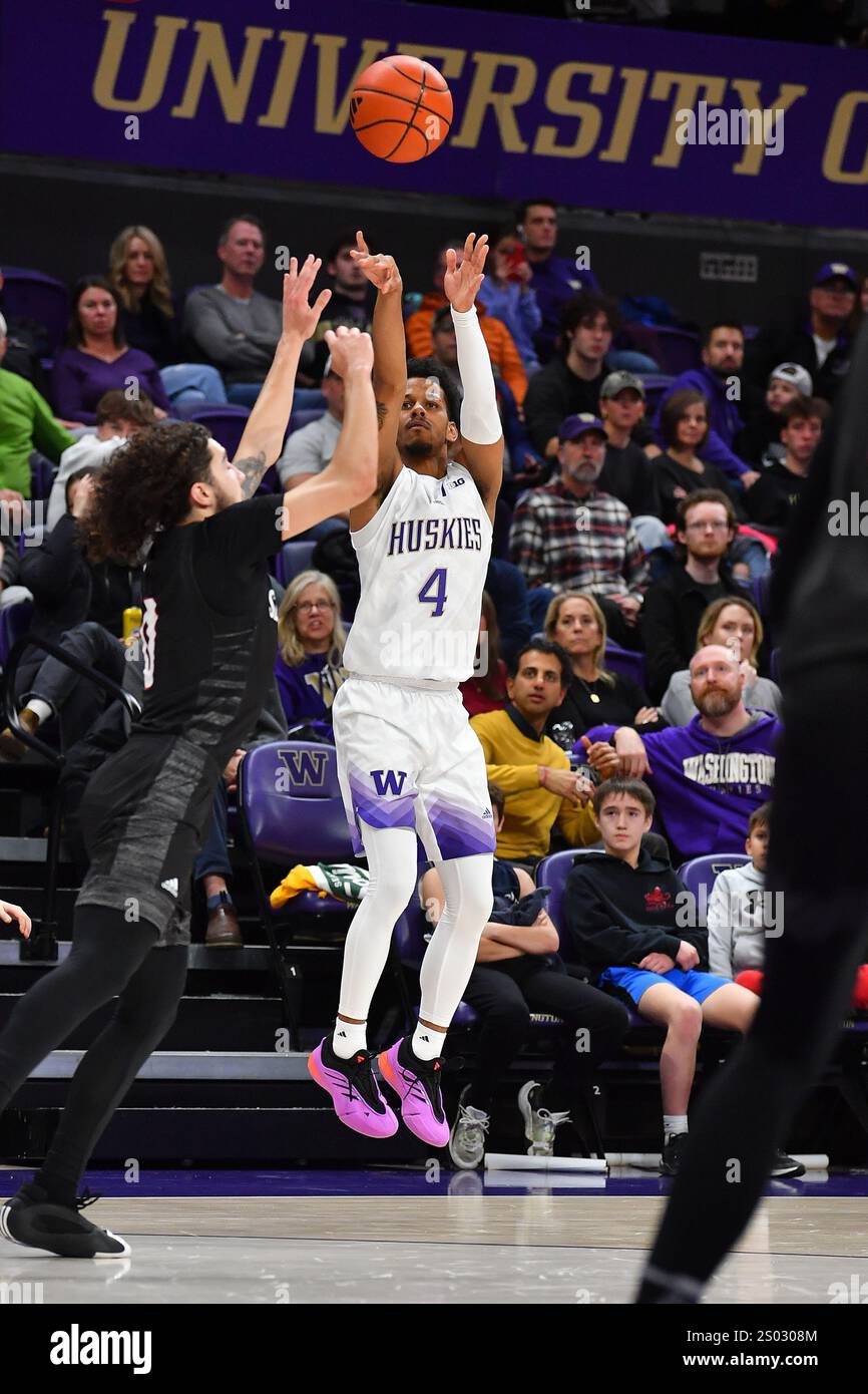 Seattle, Washington, USA. 23rd Dec, 2024. Washington Huskies guard DJ ...