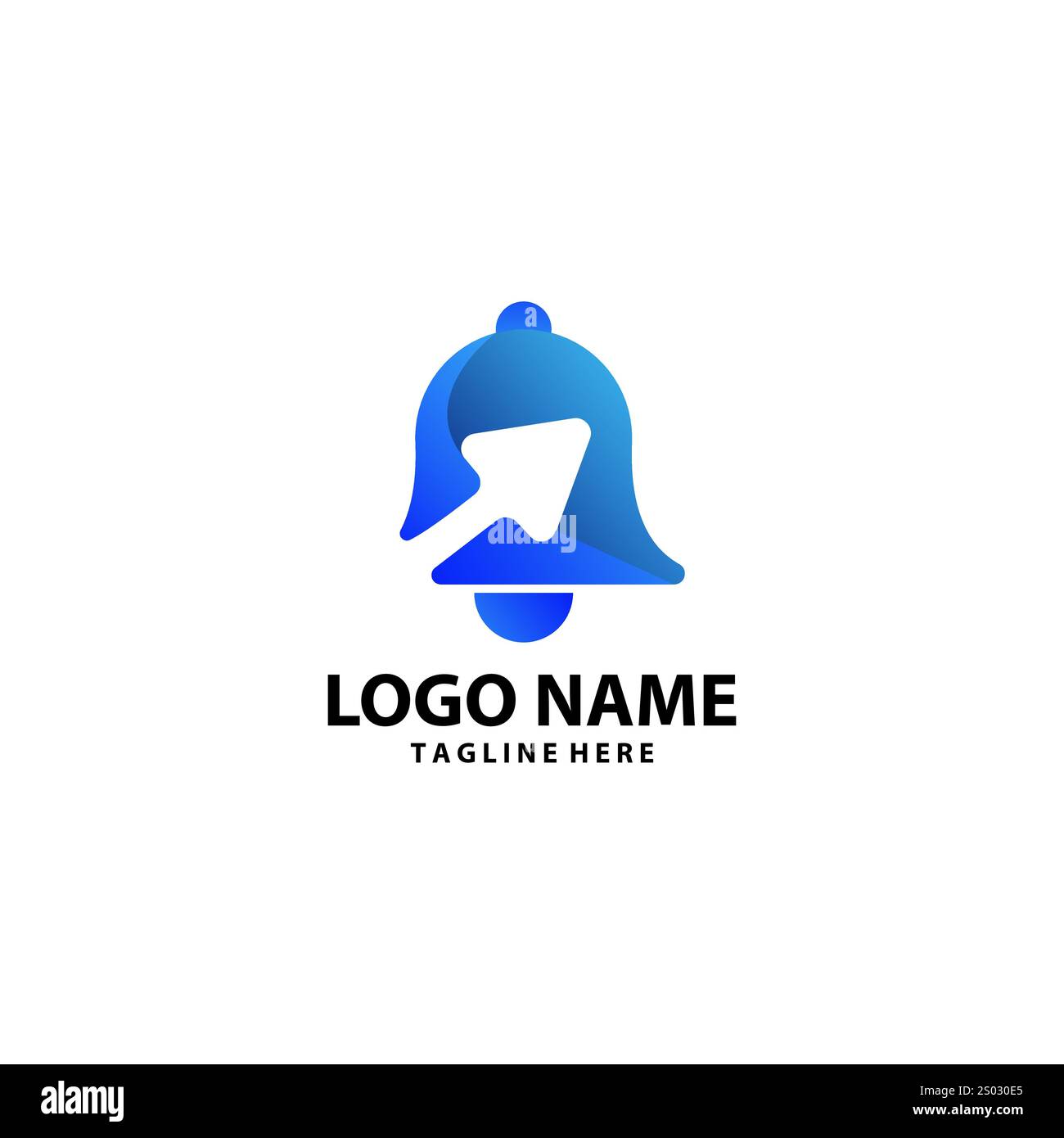 bell arrow logo design vector Stock Vector Image & Art - Alamy