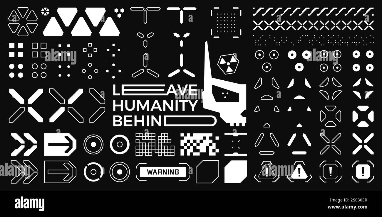 Scope set hud elements modern hi-res stock photography and images - Alamy