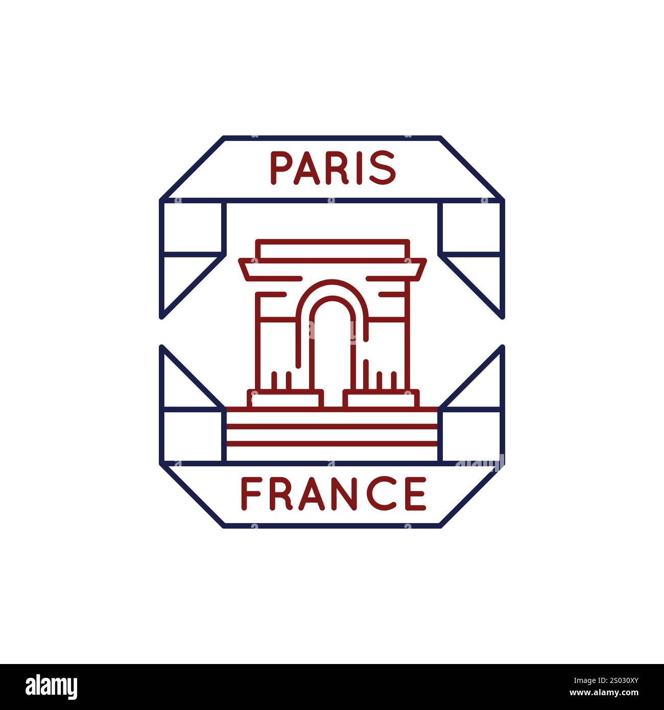 Simple Logo with Arc de Triomphe icon Stock Vector Image & Art - Alamy