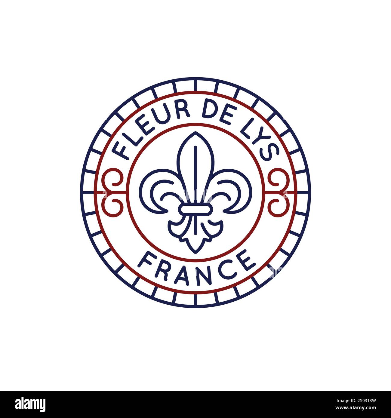 Simple Logo with Fleur-de-Lis Icon Stock Vector Image & Art - Alamy