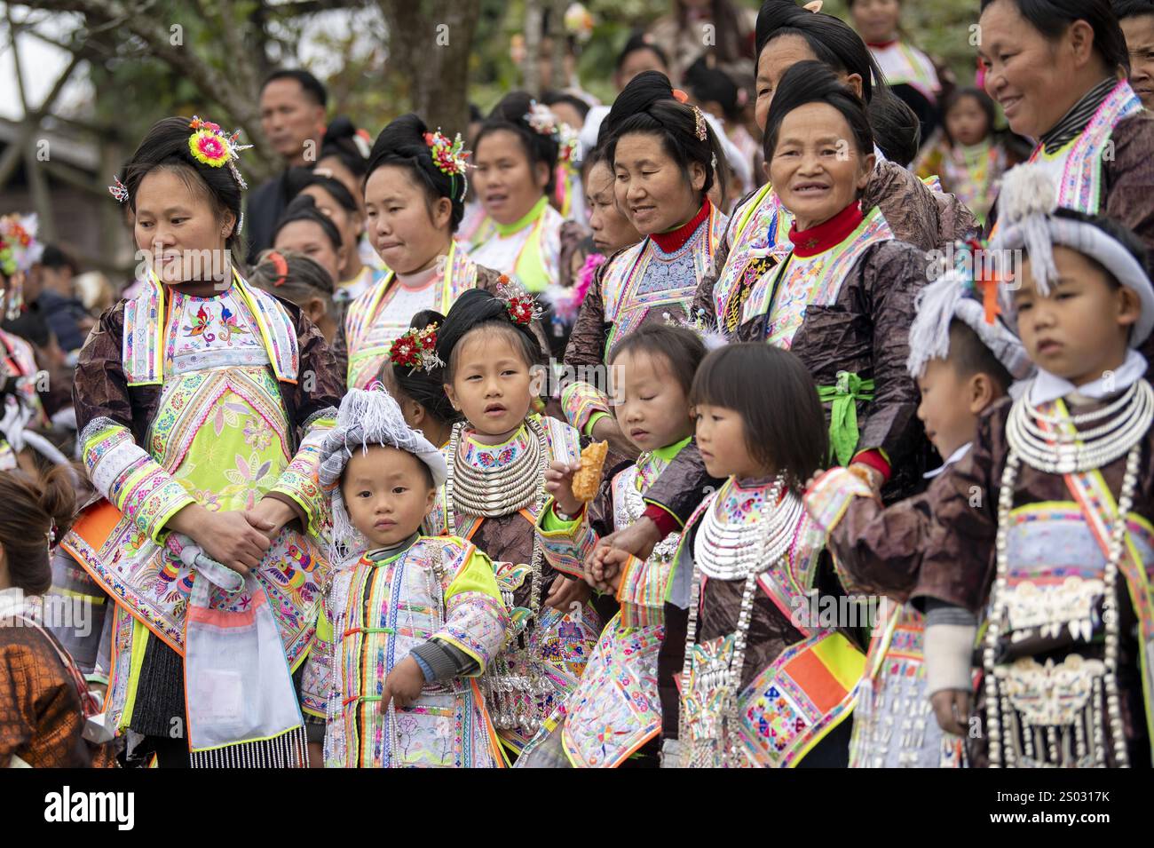People of Miao ethnic group celebrate the Lusheng Festival in Congjiang ...