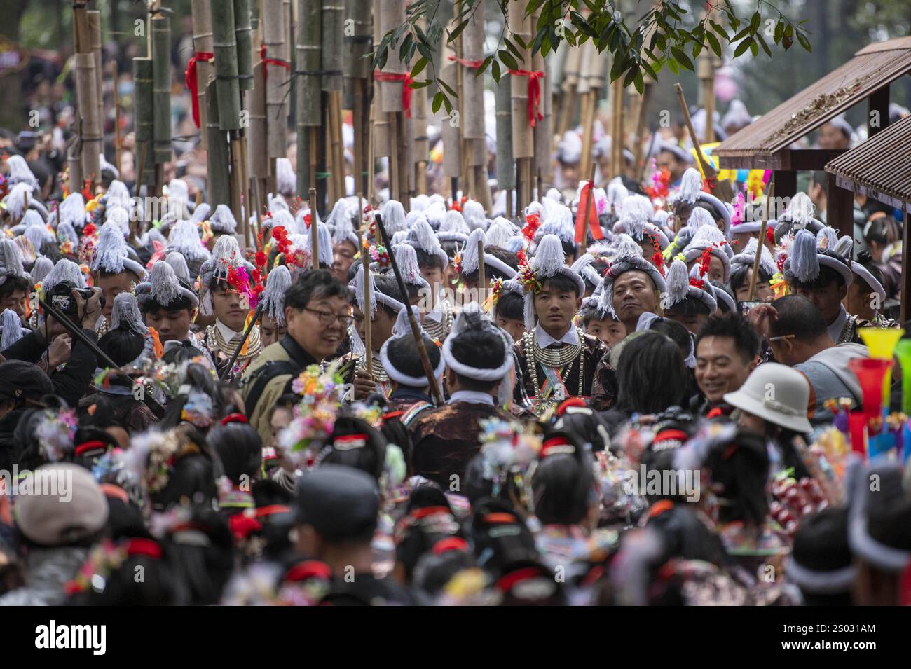 People of Miao ethnic group celebrate the Lusheng Festival in Congjiang ...