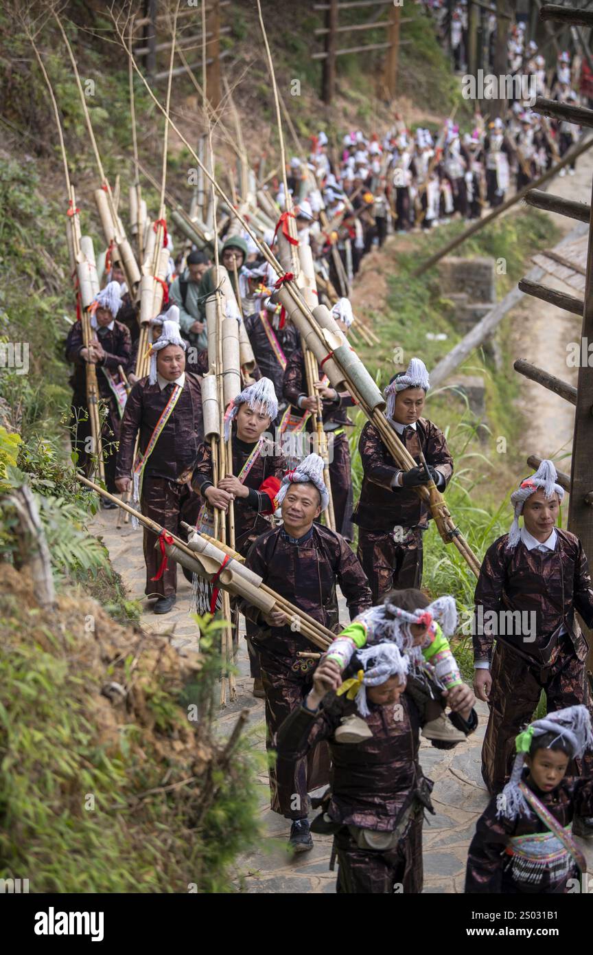 People of Miao ethnic group celebrate the Lusheng Festival in Congjiang ...