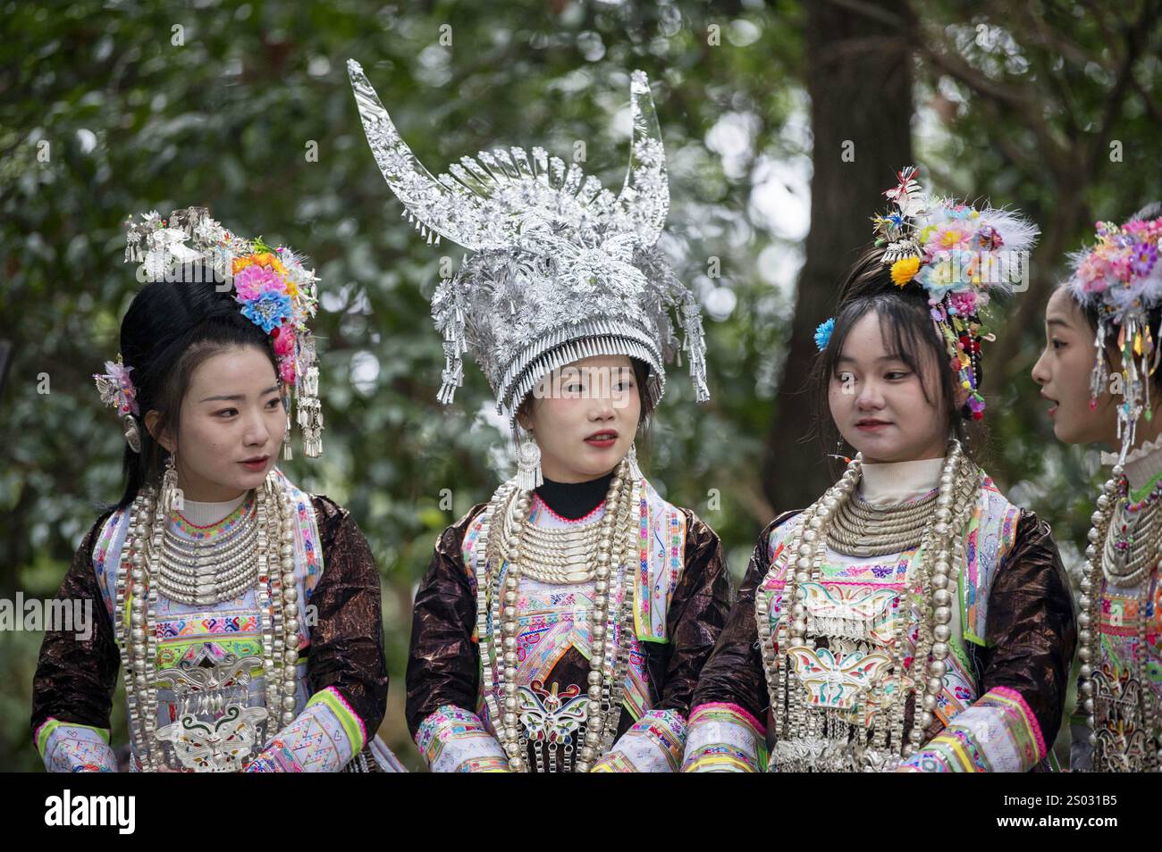 People of Miao ethnic group celebrate the Lusheng Festival in Congjiang ...