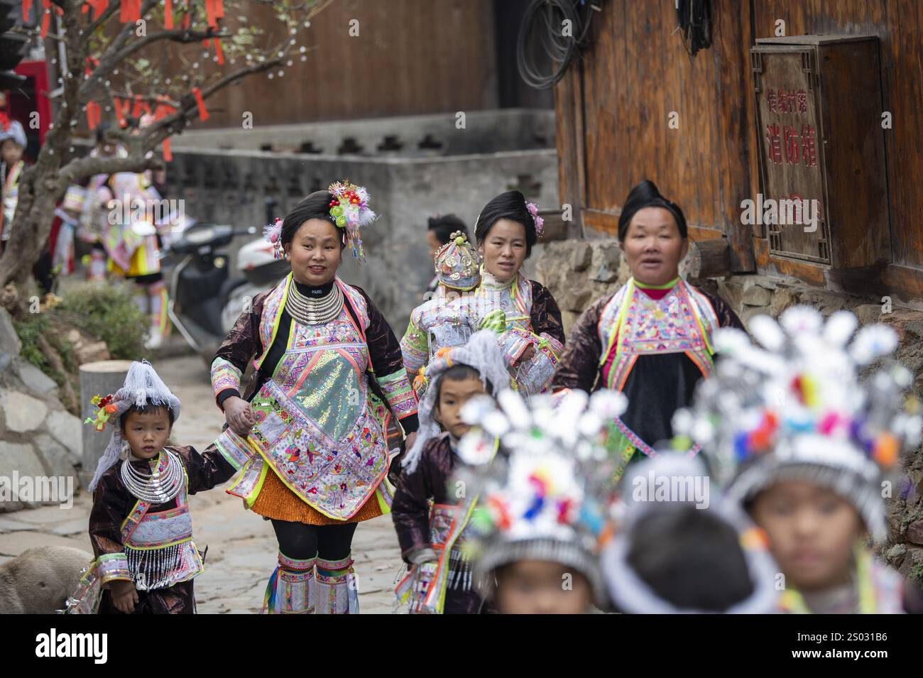 People of Miao ethnic group celebrate the Lusheng Festival in Congjiang ...