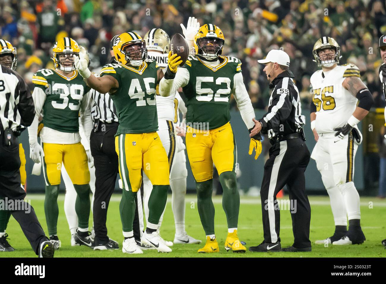 Green Bay, WI, USA. 23rd Dec, 2024. Green Bay Packers linebacker Eric ...