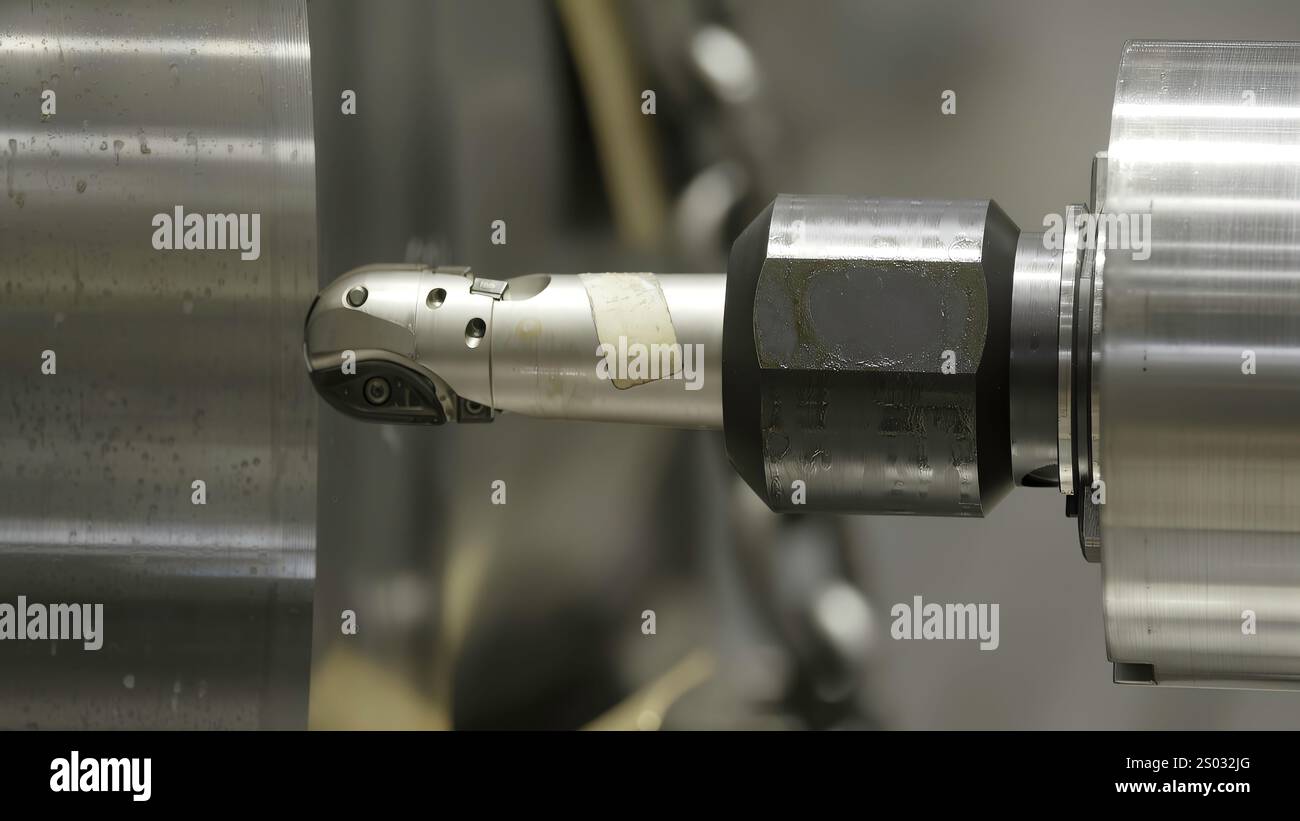 The Precision Machining Process is in full action, demonstrating high ...