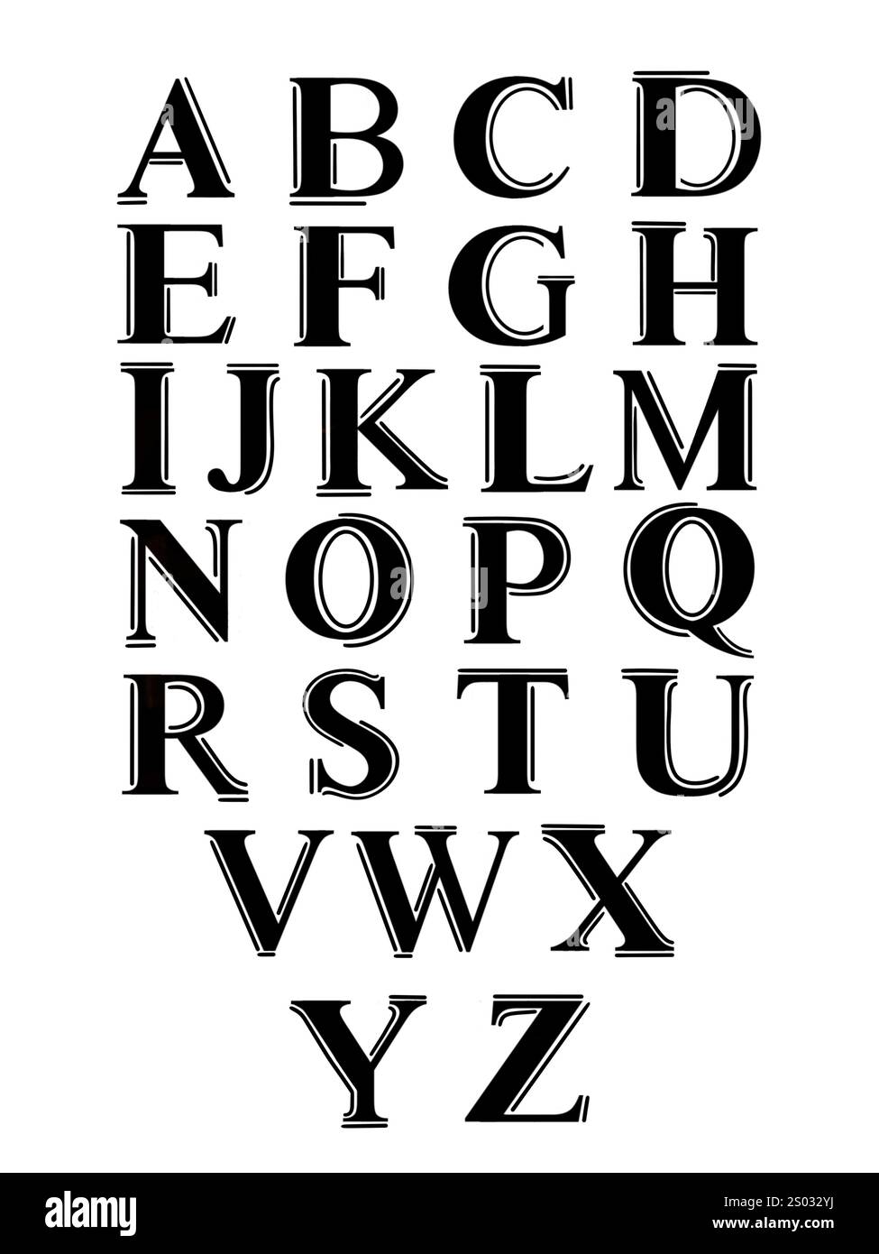 ABC alphabet poster design with colorful letters isolated on white ...