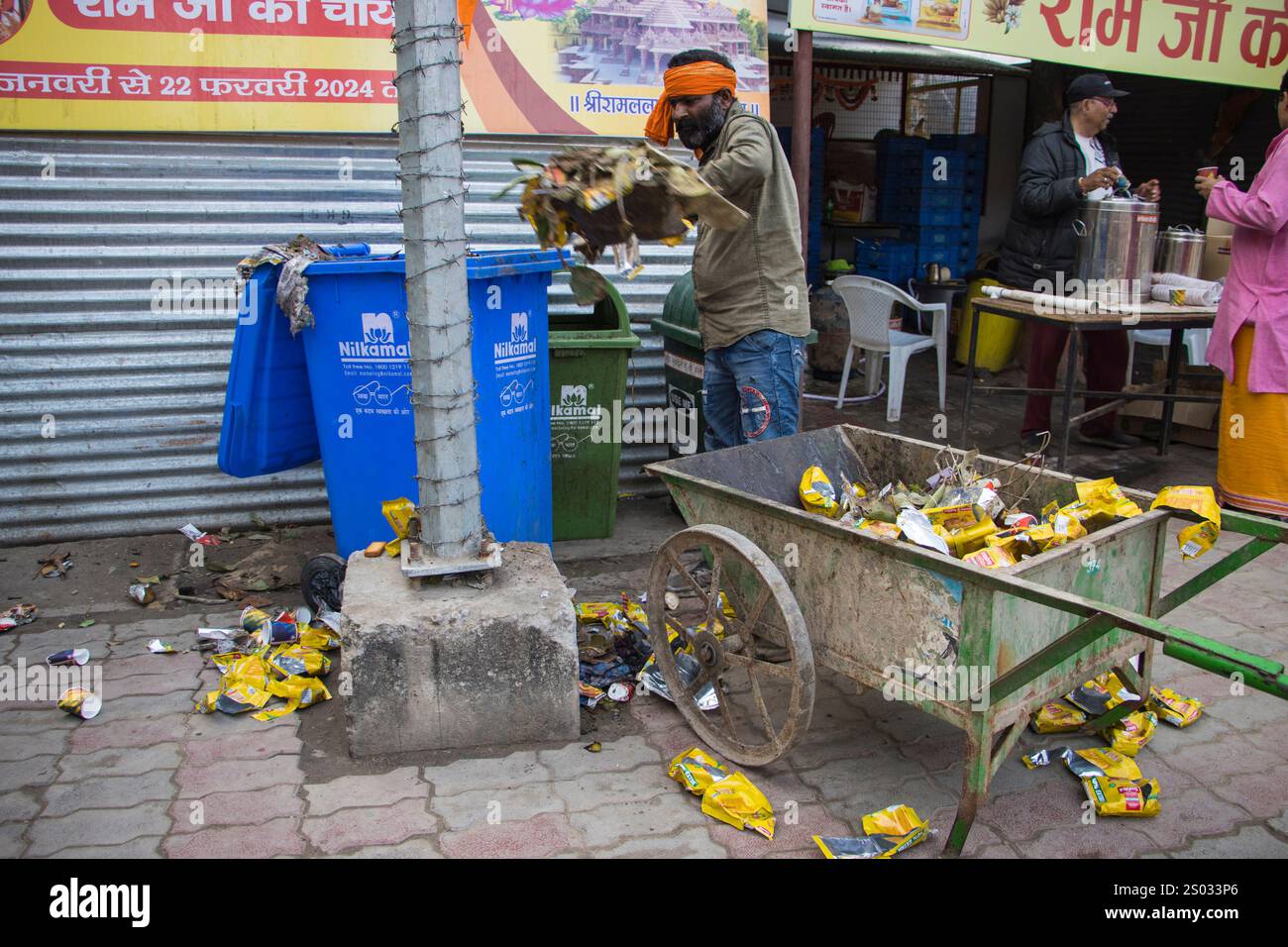 Garbage picker at Panchavati Facility, Karsevak Puram. Ayodhya, UP ...