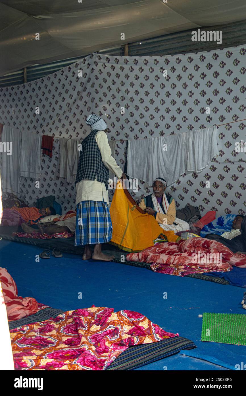 Sleeping arrangements at Panchavati facility, Karsevak Puram. Ayodhya ...