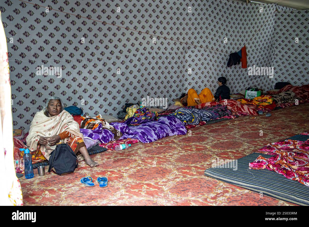 Sleeping arrangements at Panchavati facility, Karsevak Puram. Ayodhya ...