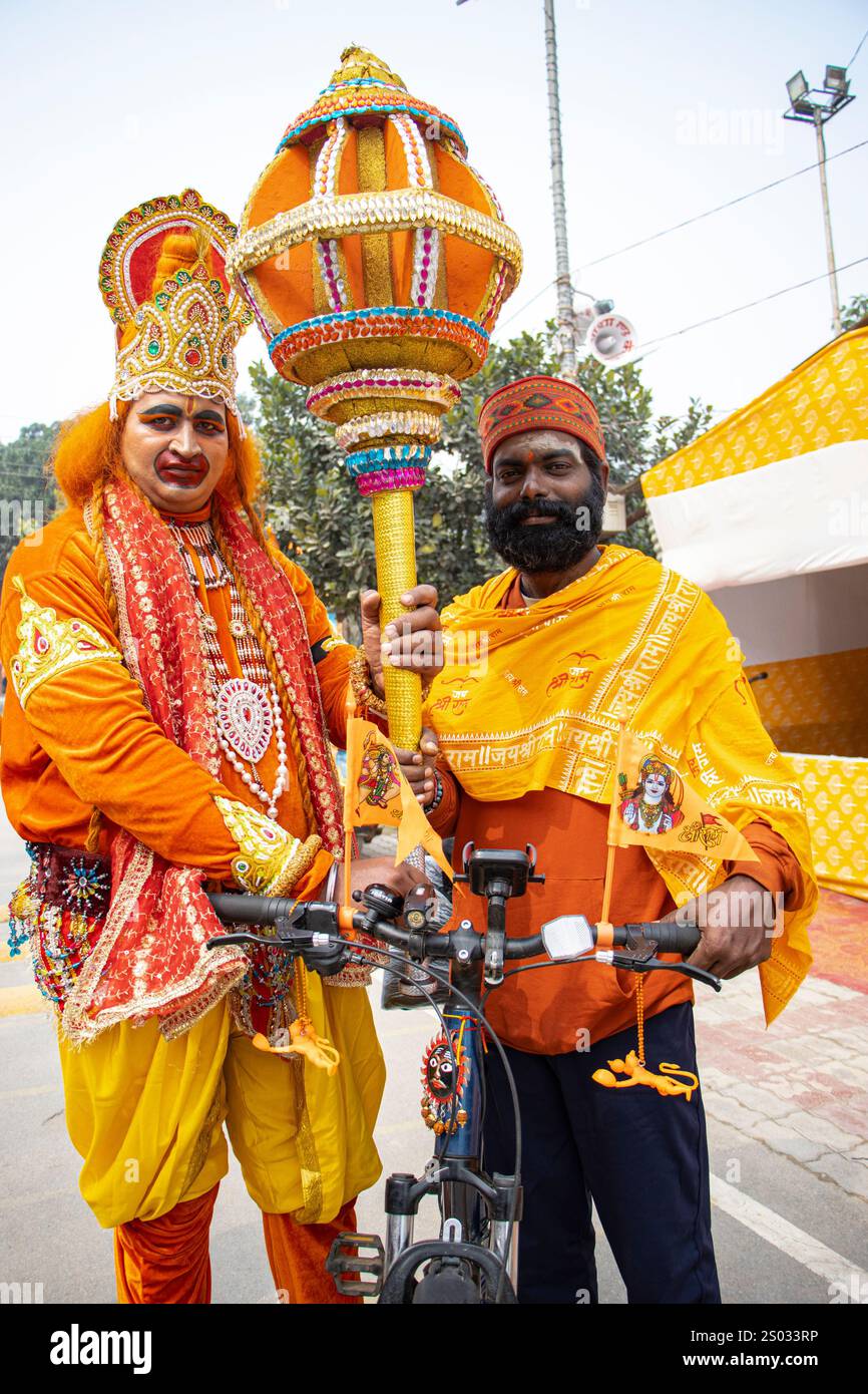 Pilgrim dressed as Hanuman (the Monkey god) at Panchavati facility ...