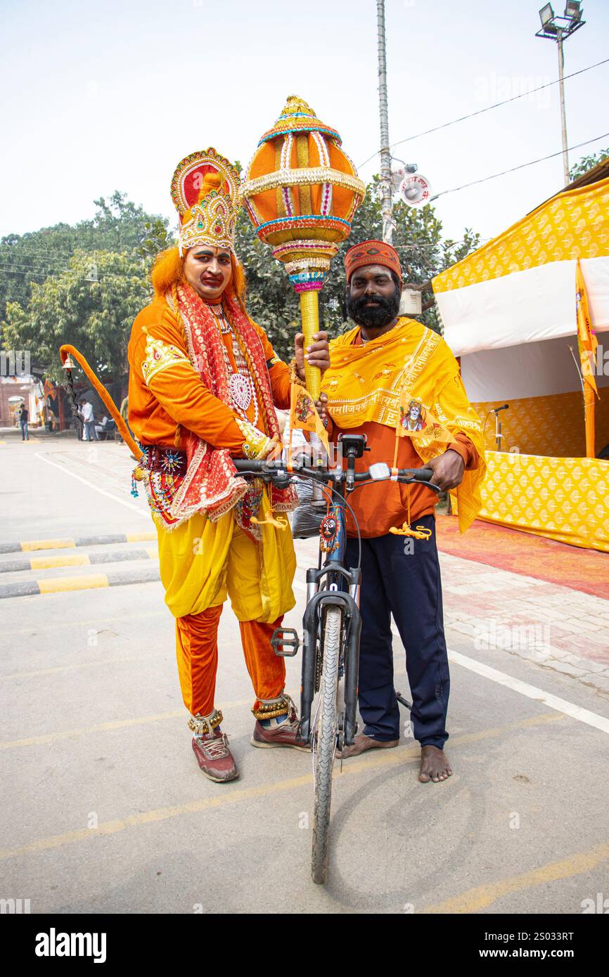 Pilgrim dressed as Hanuman (the Monkey god) at Panchavati facility ...