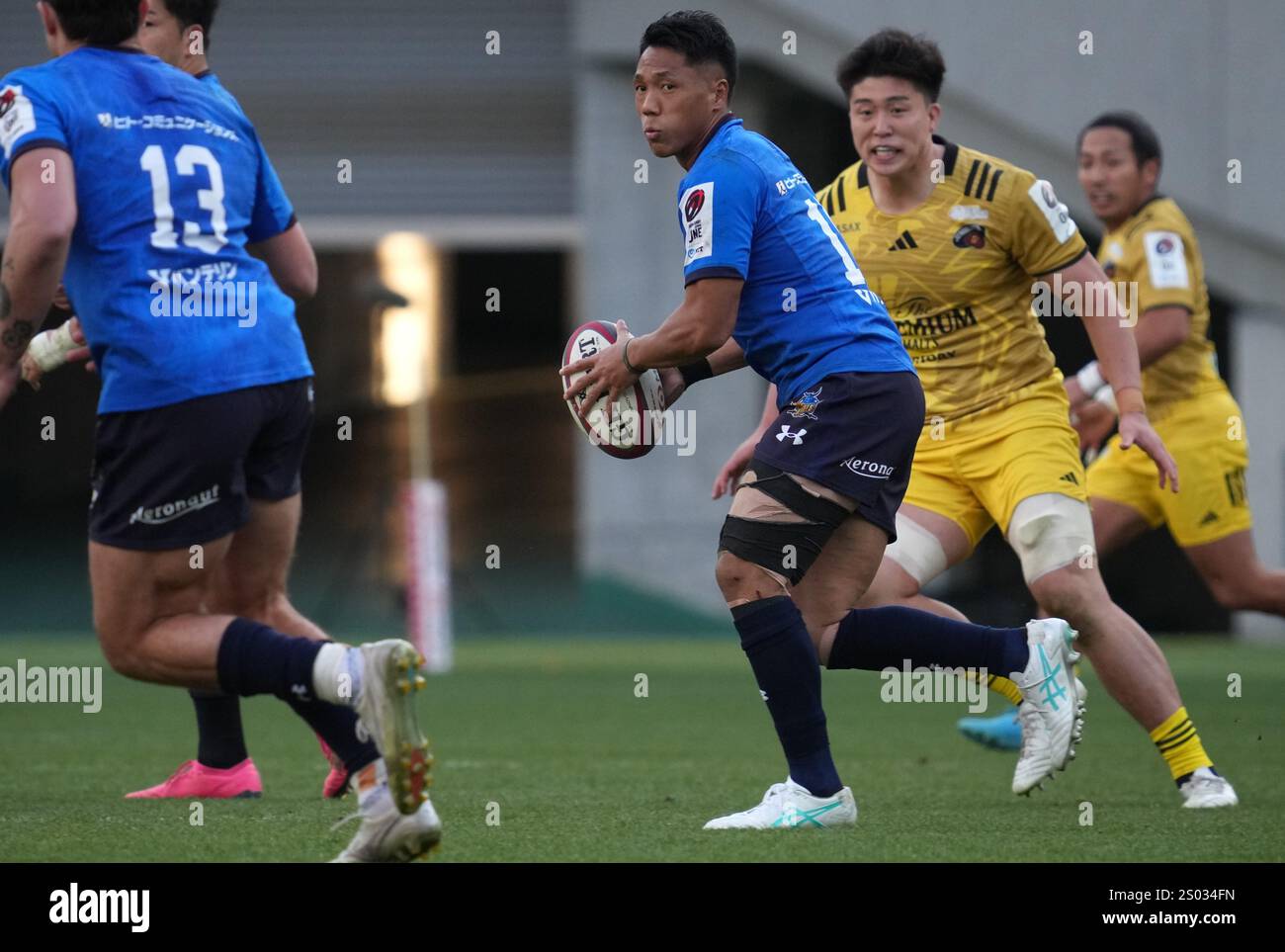 Wild Knights' Takuya Yamasawa during the 2024-25 Japan Rugby League One ...