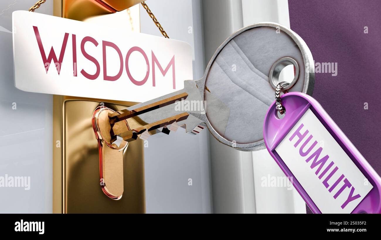 Humility leads to Wisdom - it's a key to unlock wisdom. A door key ...