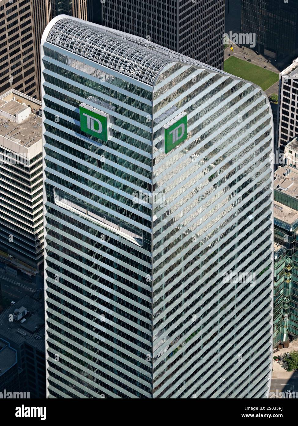 Toronto Canada / Aerial view of the Toronto Dominion Terrace Bank on ...