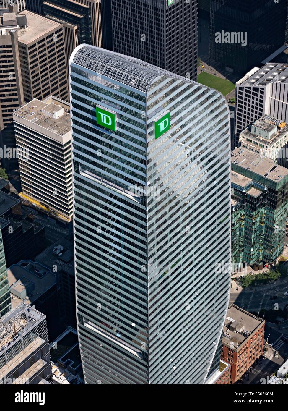 Toronto Canada / Aerial view of the Toronto Dominion Terrace Bank on ...