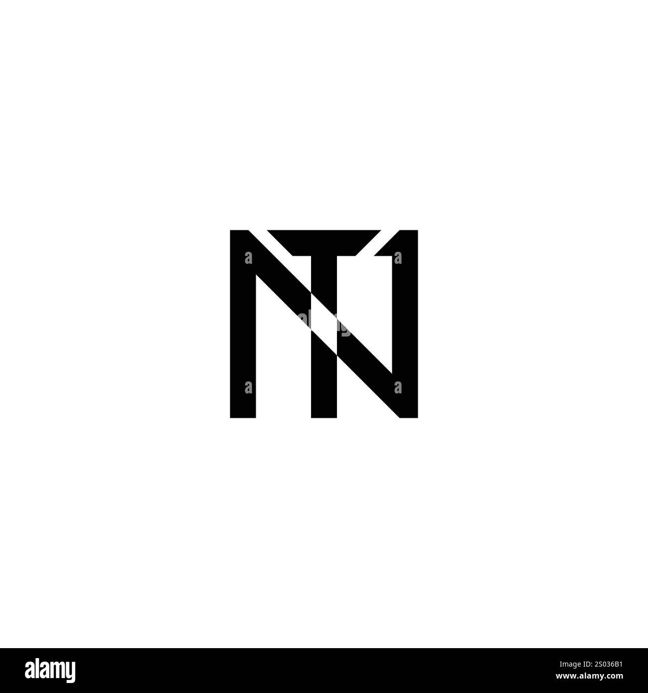 Creative Professional Trendy Letter NT TN Logo Design Stock Vector ...