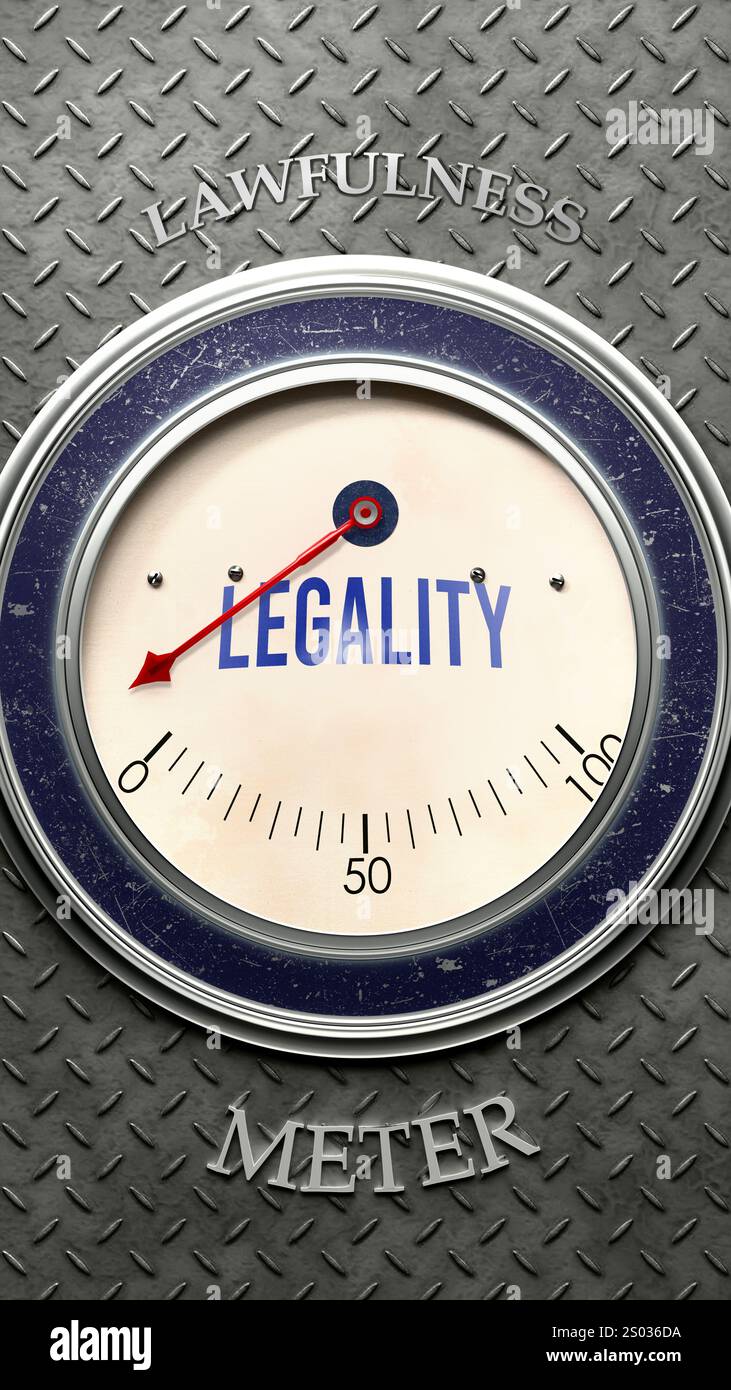 Legality and Lawfulness that is hitting a full scale, showing a very ...