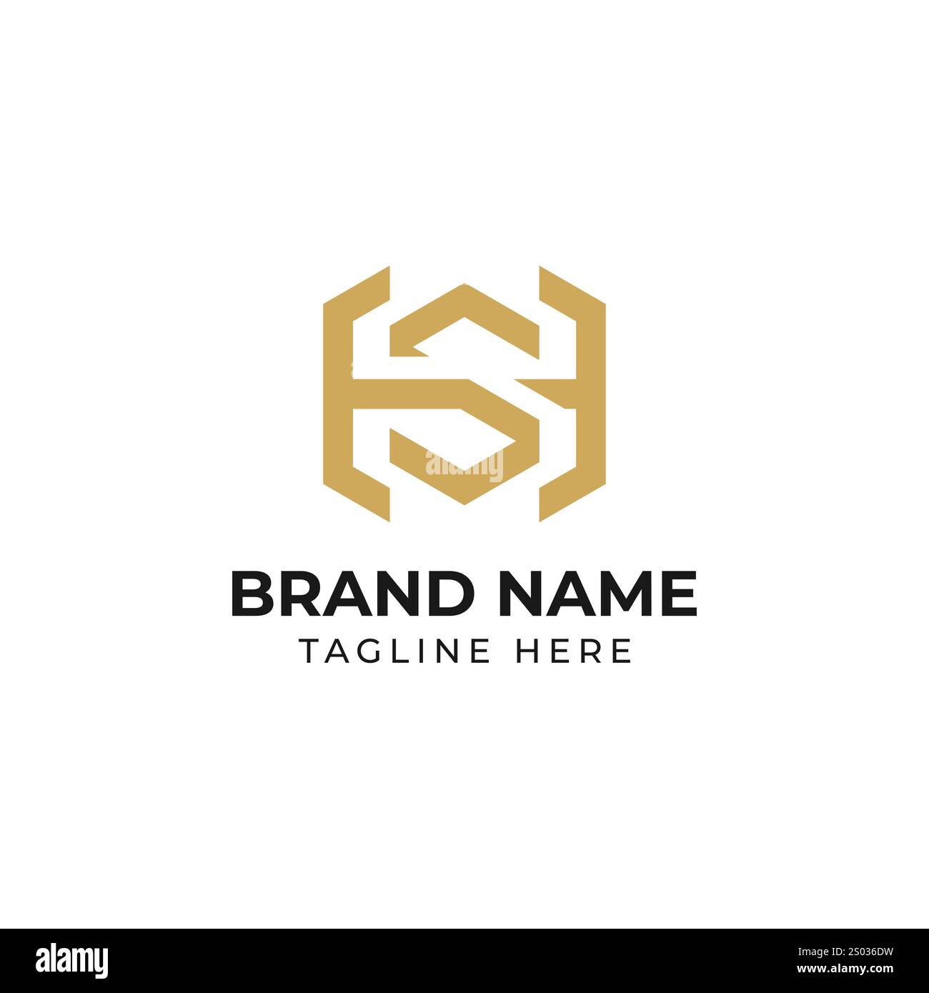 Initials Letter HS Logo Template. Monogram SH Symbol Vector Stock ...