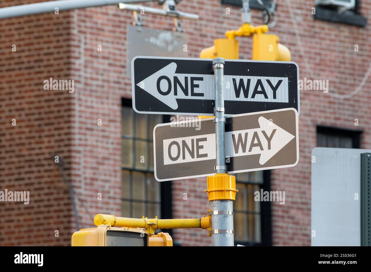 New York City One Way sign Stock Photo - Alamy