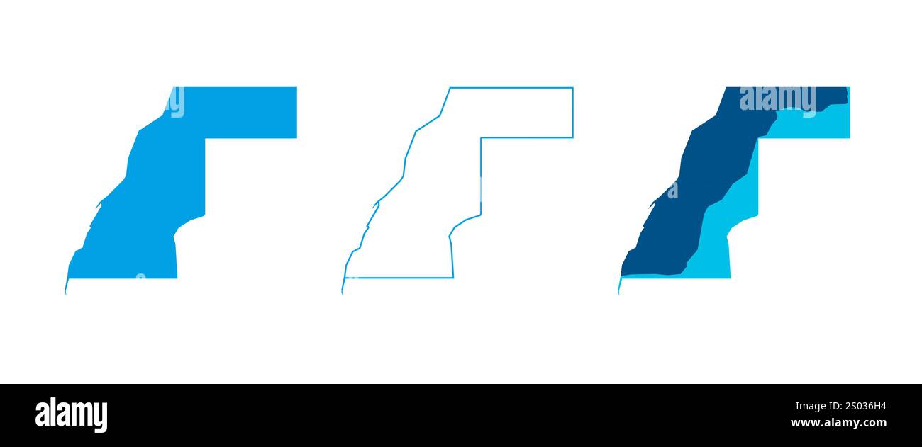 Western map of land divided between Morocco and Sahrawi Arab Democratic Republic by Moroccan ...