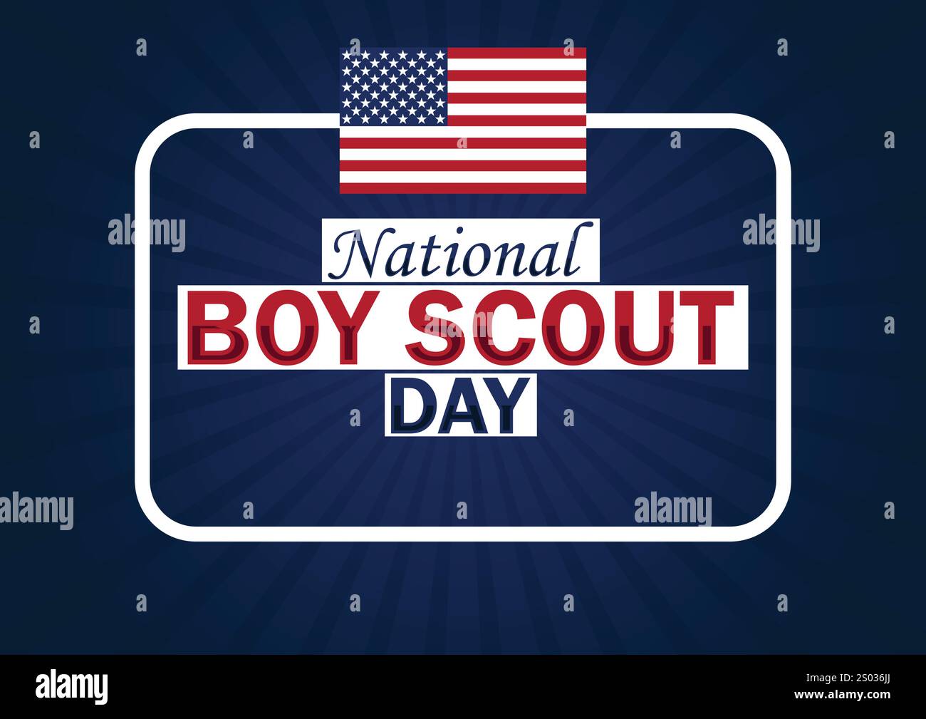 National Boy Scout Day wallpaper with shapes and typography, banner ...