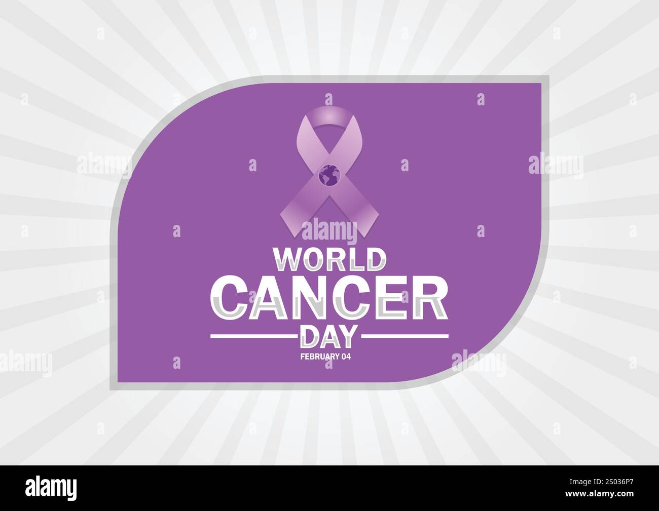 World Cancer Day wallpaper with shapes and typography, banner, card ...