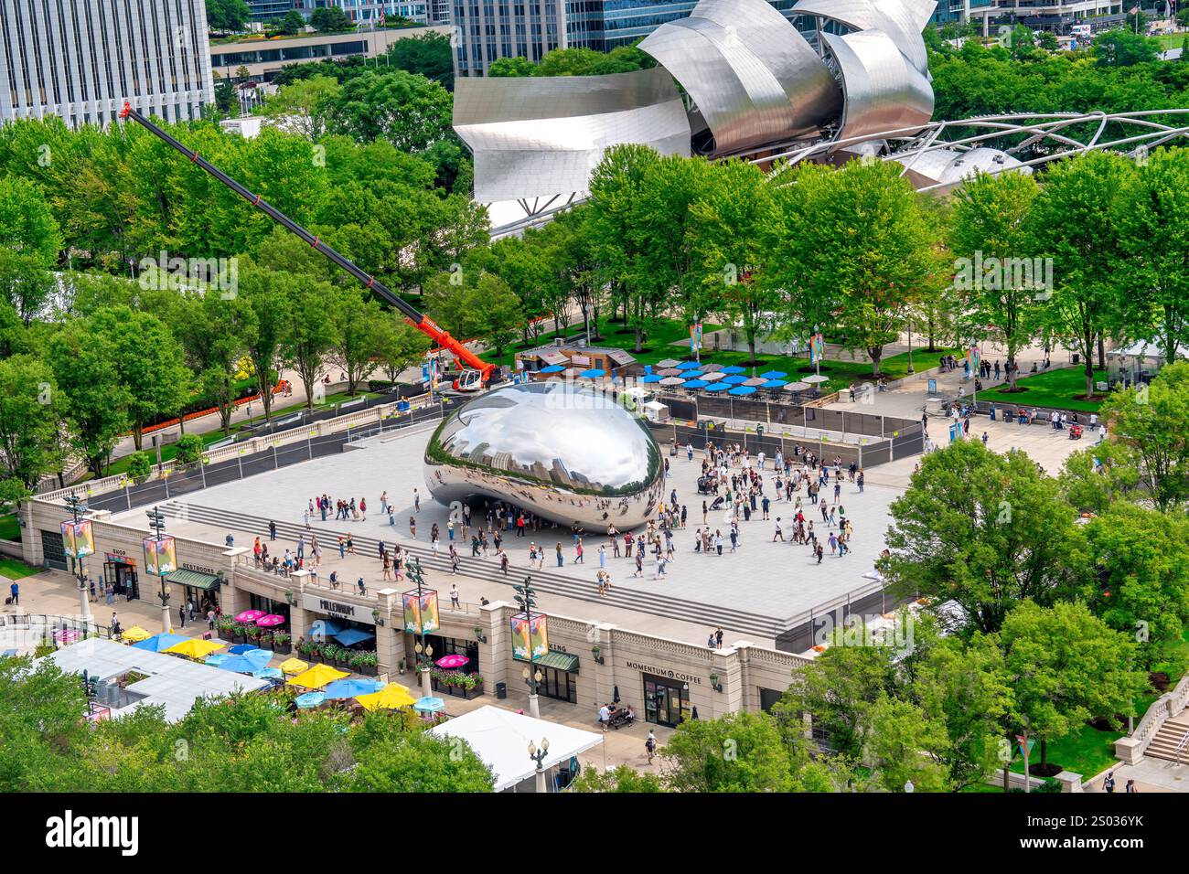 Chicago, IL - July 24, 2024: The Bean (Cloud Gate) is a major city ...